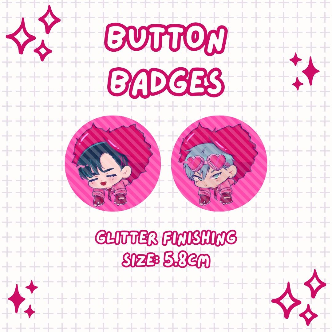 ALNST ALIEN STAGE FAN MERCH BUTTON BADGES STICKERS IVAN TILL MIZI SUA ...