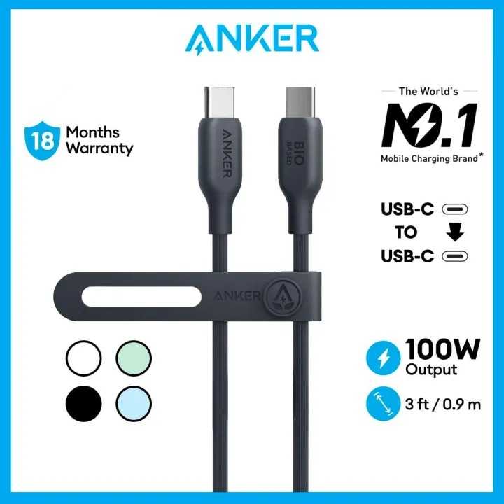 Anker 544 PowerLine USB C to USB C Cable, Type C To Type C Cable Fast ...