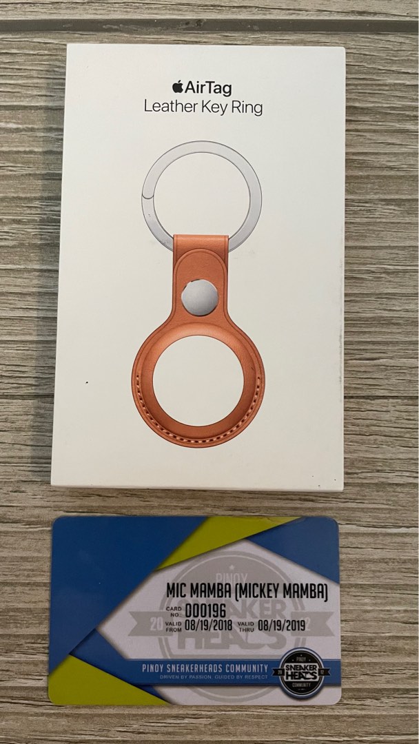 Apple AirTag Leather Key Ring Golden Brown from Power Mac Center ...
