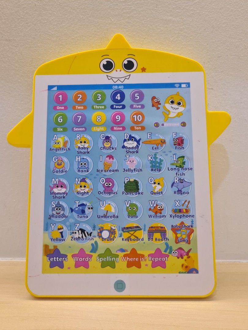 Baby Shark Alphabet tab, Hobbies & Toys, Toys & Games on Carousell