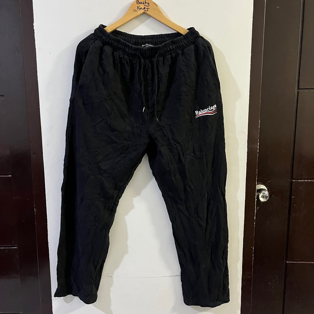 Balenciaga Polital Campaigne Pants, Men's Fashion, Bottoms, Joggers on ...