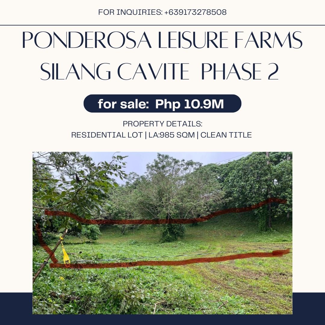 **buyer only** 985sqm lot in Ponderosa Leisure Farms Silang Cavite ...