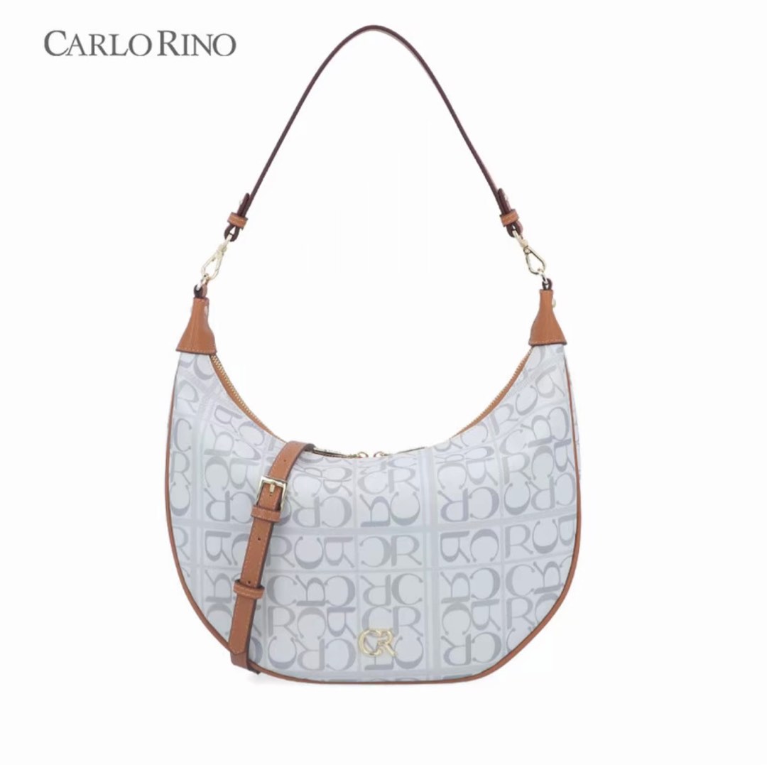 Carlo Rino Light Grey Carlo GEO Luna Hobo, Women's Fashion, Bags ...