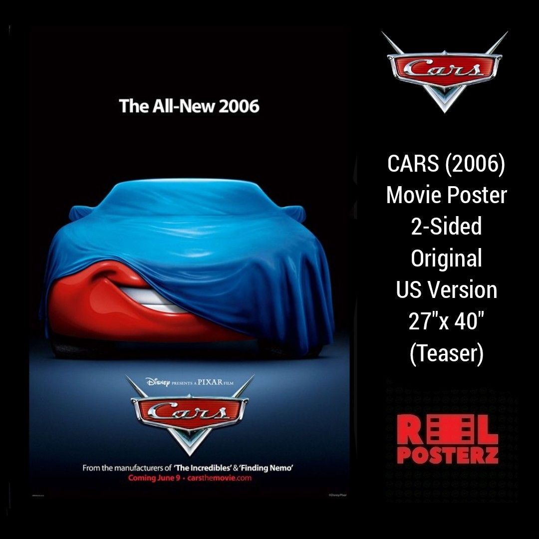 CARS (2006) Movie Poster 2-Sided Original US Version 27"x 40" (Teaser ...