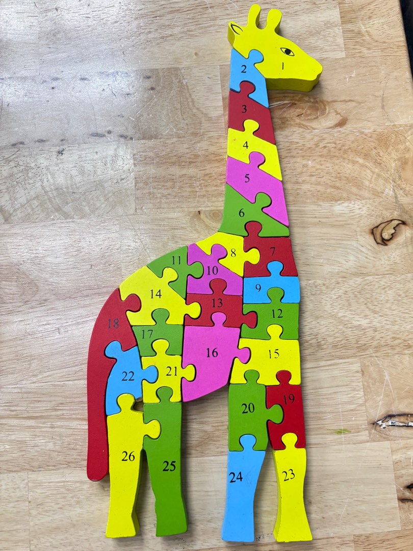 Colorful Two sided Number and Alphabet Wooden, Hobbies & Toys, Toys ...