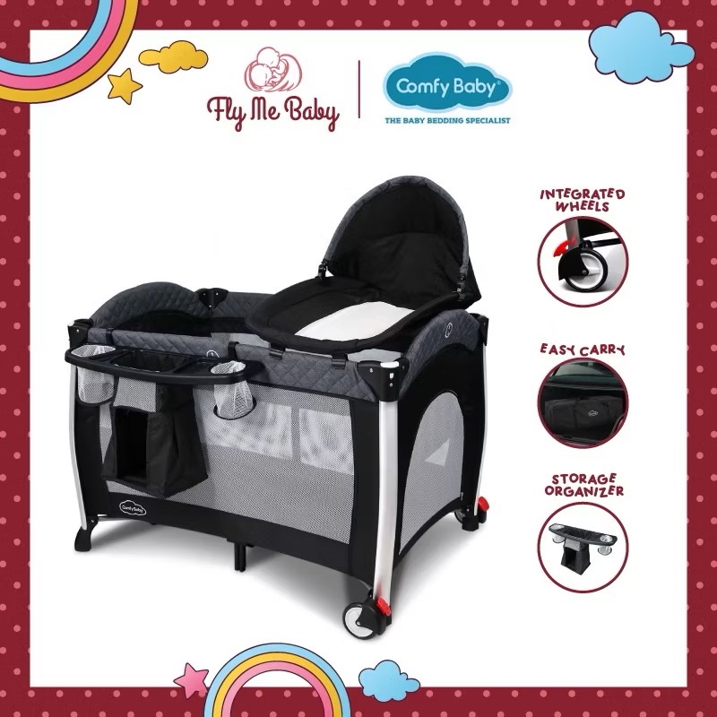COMFY BABY : Eve Travel Cot (with topper), Babies & Kids, Baby Nursery ...
