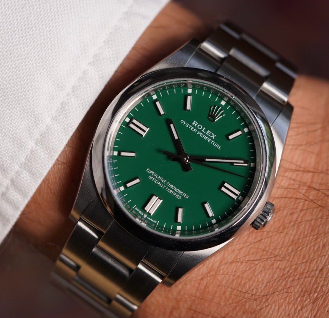MARCH2025 Rolex OP 126000 “Green Dial” 36mm Complete Full Set, Luxury ...