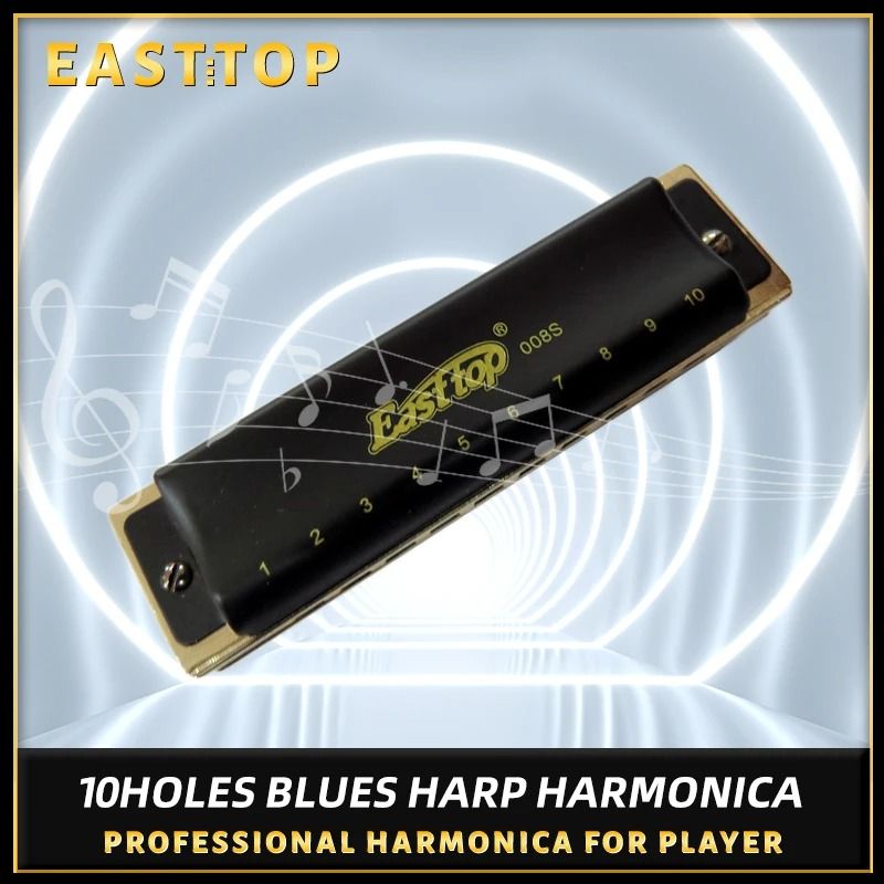 EASTTOP professional bules harp T008S,key of F,mouth organ good reeds ...
