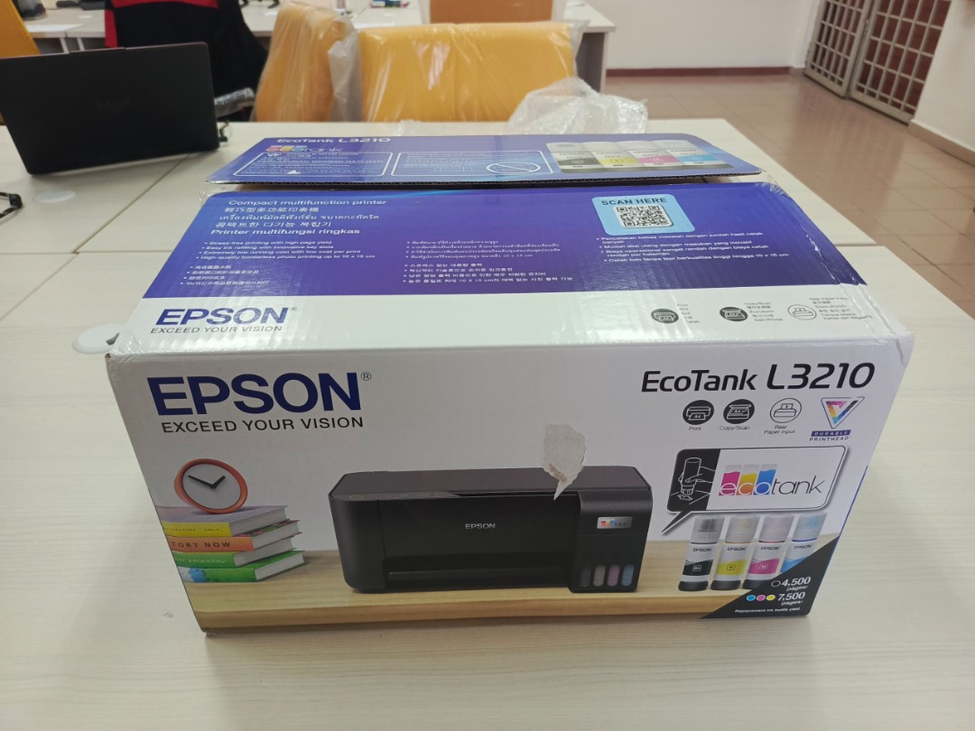 EPSON L3210, All-in-One Ink Tank Printer WITH ORIGINAL INK [PRINT/SCAN ...