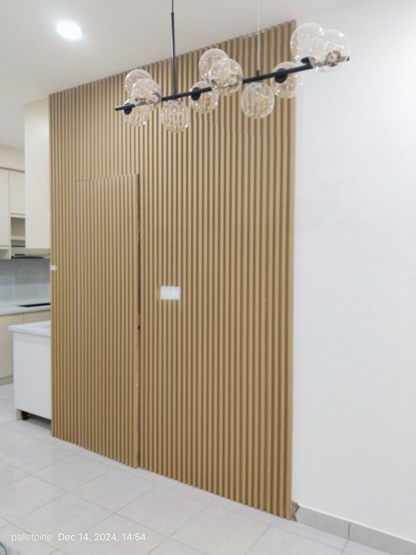 fluted panel hidden door, Furniture & Home Living, Home Decor, Wall ...