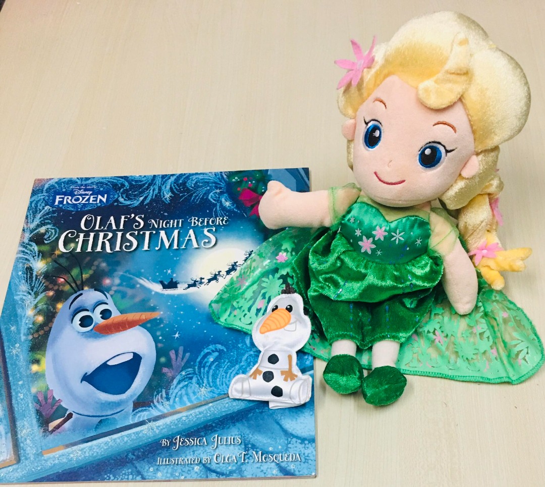 Frozen Olaf's Night Before Christmas Book with Olaf Toy and Princess ...