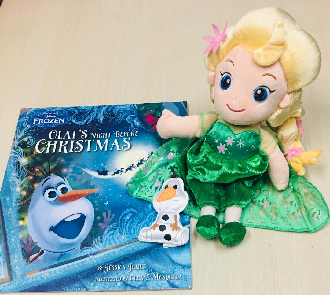 Frozen Olaf's Night Before Christmas Book with Olaf Toy and Princess ...
