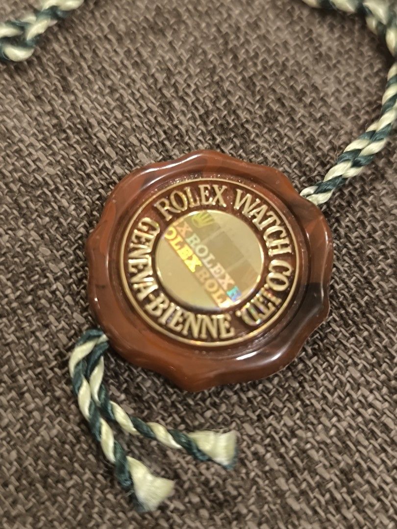 Genuine & Authentic Rolex Officially Certified Chronometer Hang Tag Red ...