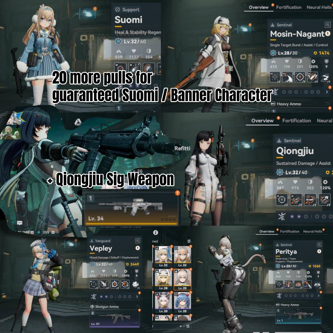 GFL2 Level 33 - Suomi, Qiongjiu+SigWeapon, Mosin-Nagant, Peritya ...