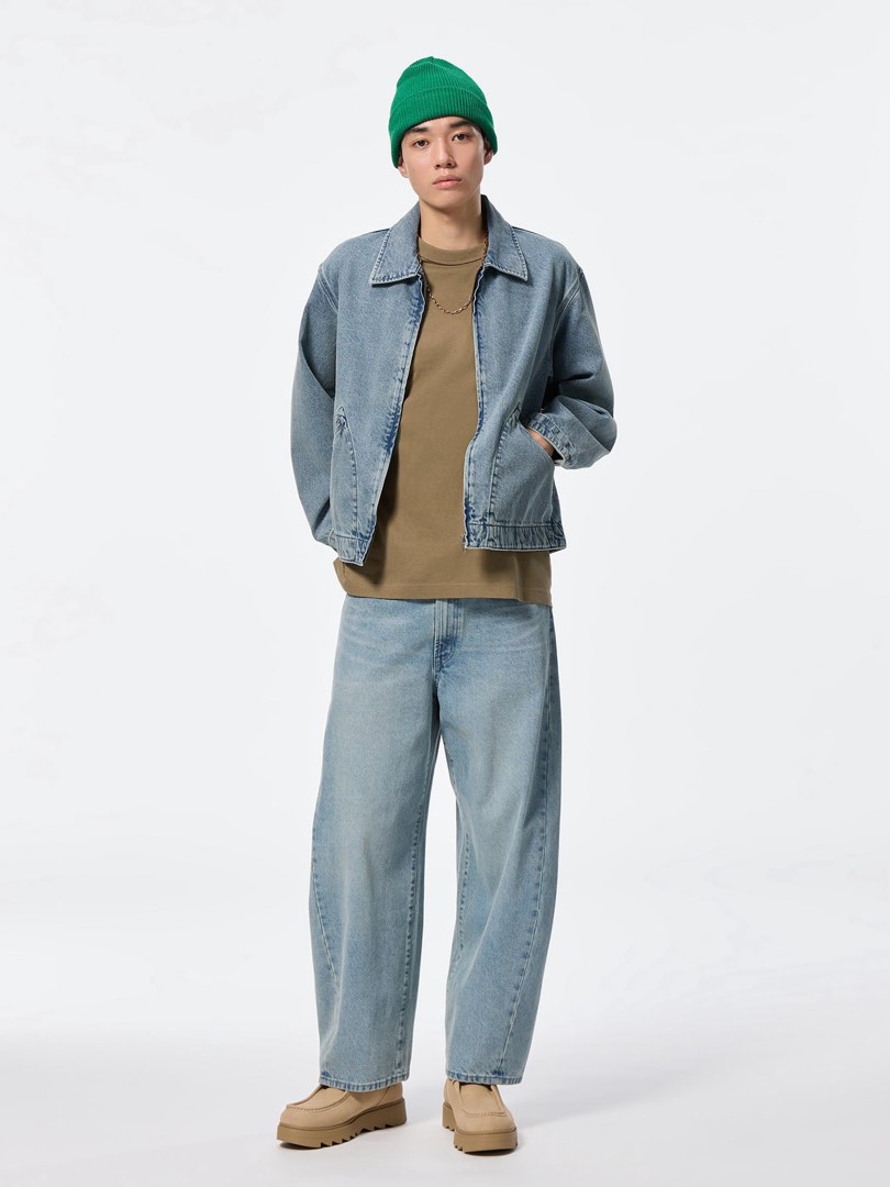 GU BARREL LEG JEANS, Men's Fashion, Bottoms, Jeans on Carousell