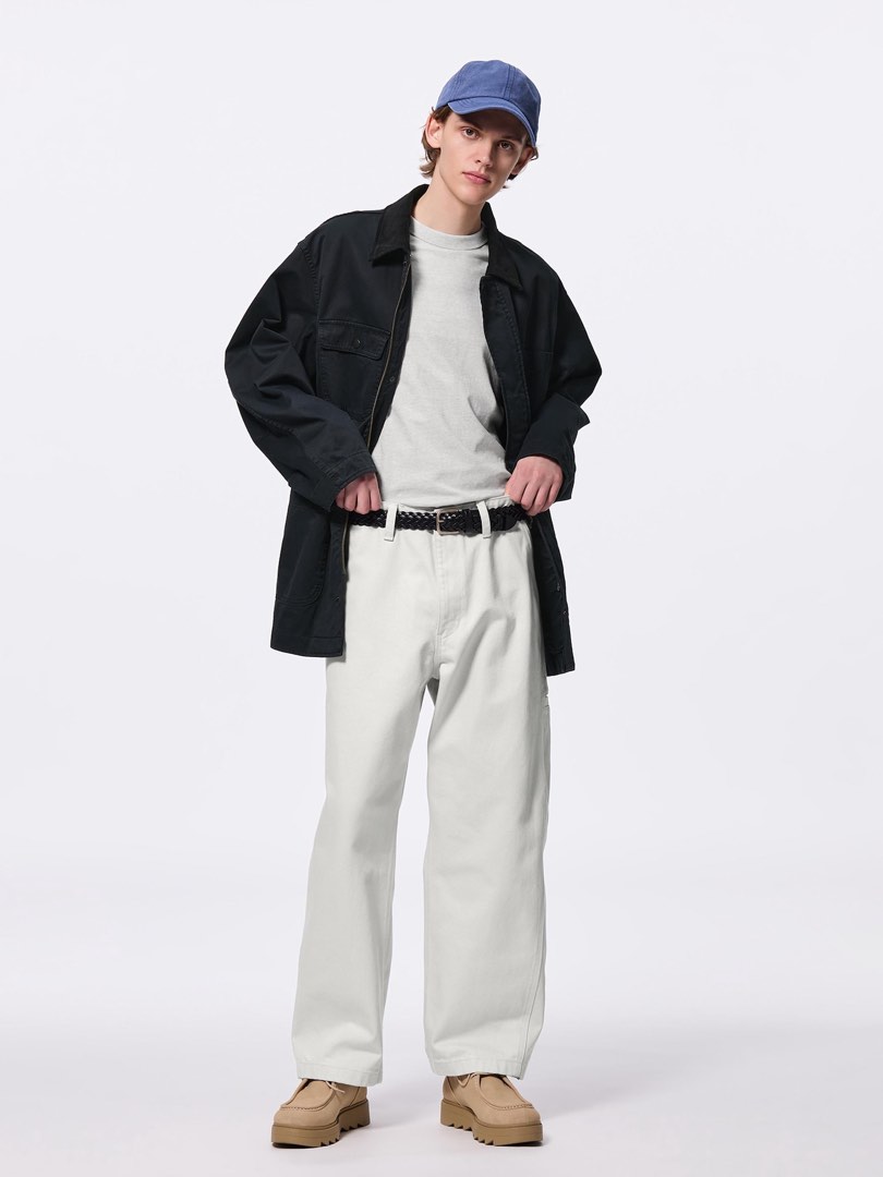 GU Barrel leg work pants, Men's Fashion, Bottoms, Jeans on Carousell