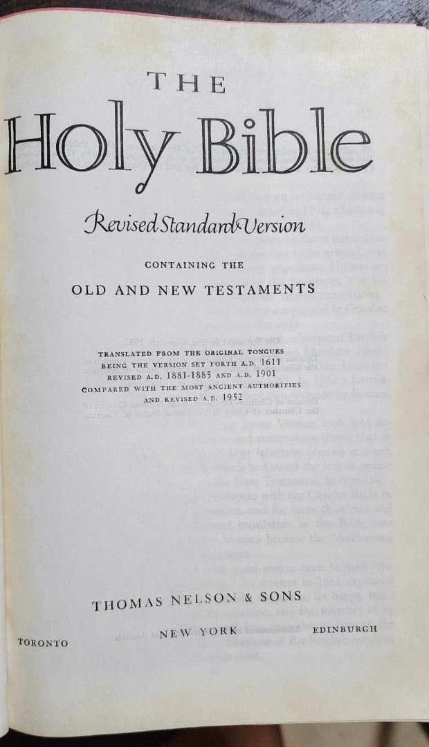 Holy Bible in Revised Standard Version (RSV) in Elegant Classic ...