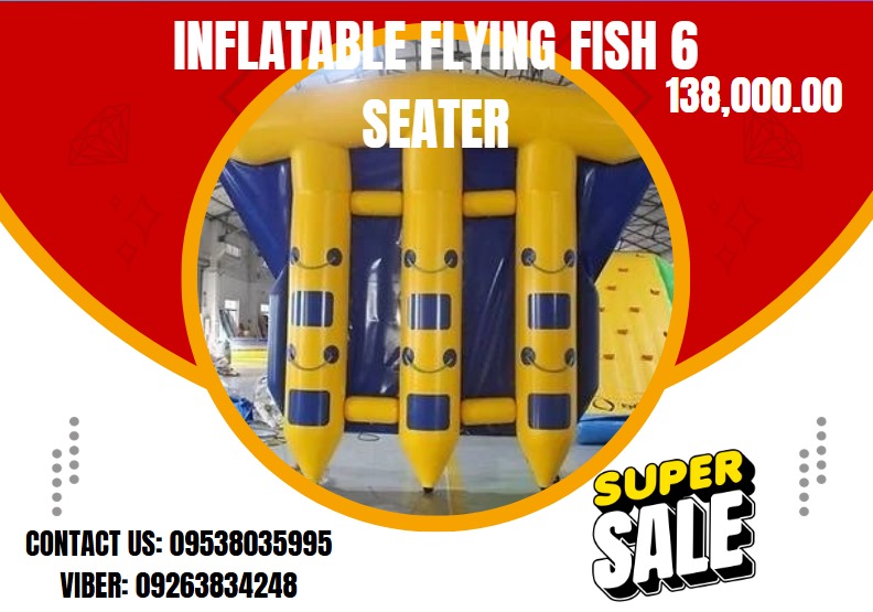 INFLATABLE FLYIG FISH 6 SEATERS BRAND NEW, Sports Equipment, Sports ...