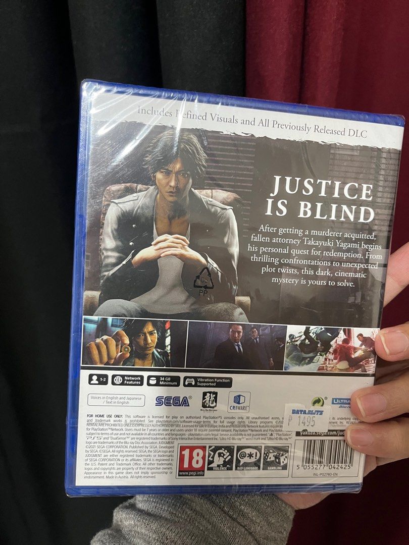 Judgement PS5 - Opened, Video Gaming, Video Games, PlayStation on Carousell