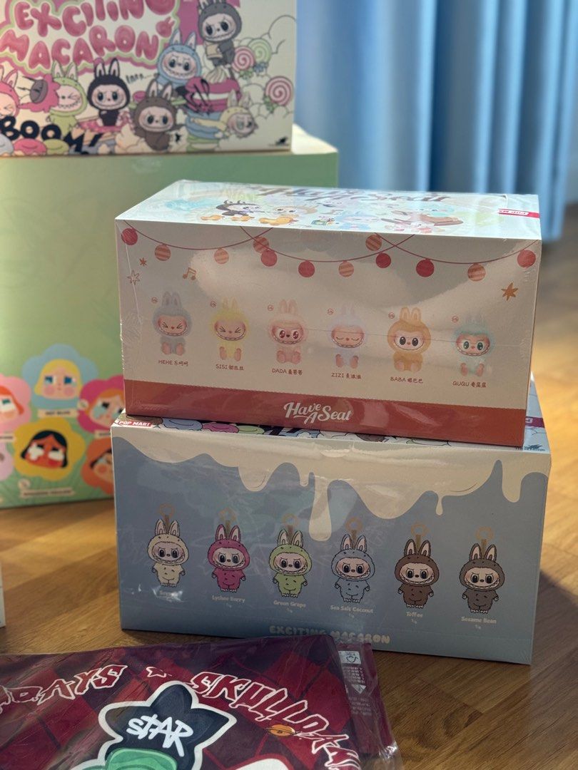 【Sealed Pack】Labubu V1 Macaron & V2 Have A Seat, Hobbies & Toys, Toys ...