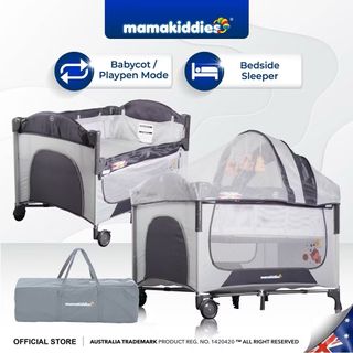 Mamakiddies MIMI Baby Bed 2 Level Portable Baby Playpen Baby Cot Travel ...