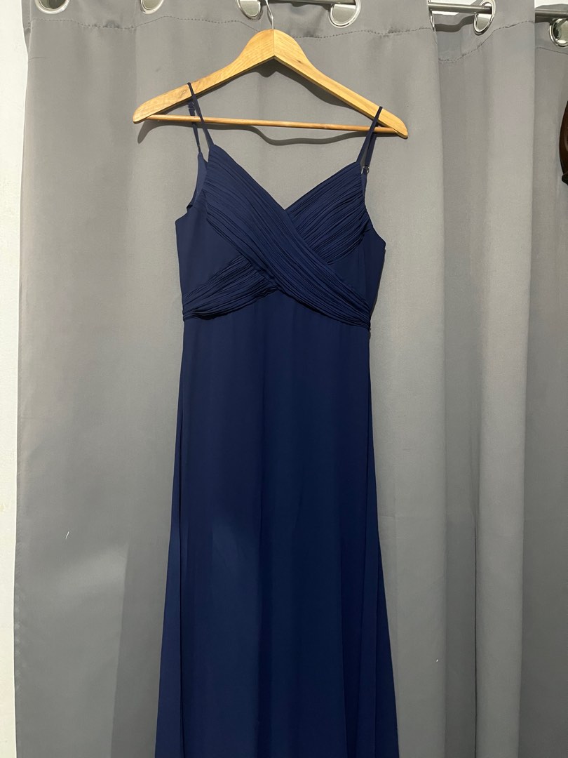 Midnight Blue Flowy Gown / Dress, Women's Fashion, Dresses & Sets ...