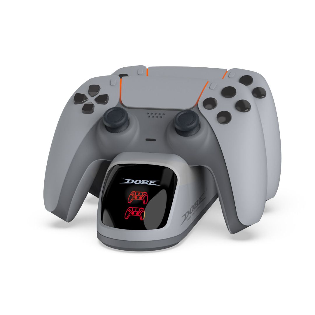 New! Playstation 30th Anniversary Edition(Grey) Dobe TP5-0515B PS5 Dualsense Charging base ...