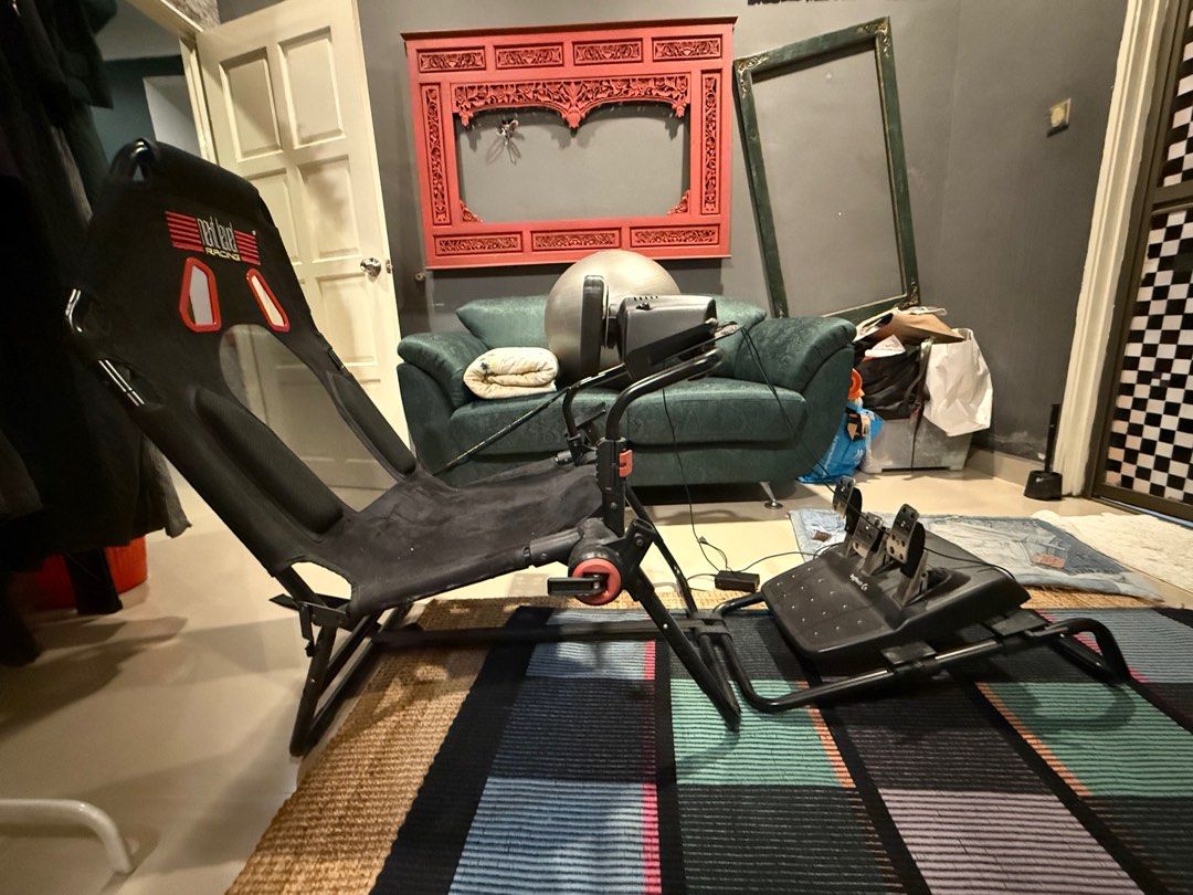 Next Level Racing GT Lite Foldable Simulator Cockpit + Logitech G29 ...