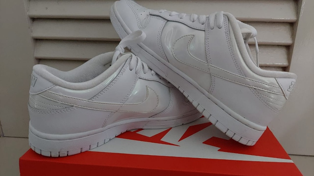 Nike Dunk Low Triple White Women Sneaker, Women's Fashion, Footwear ...