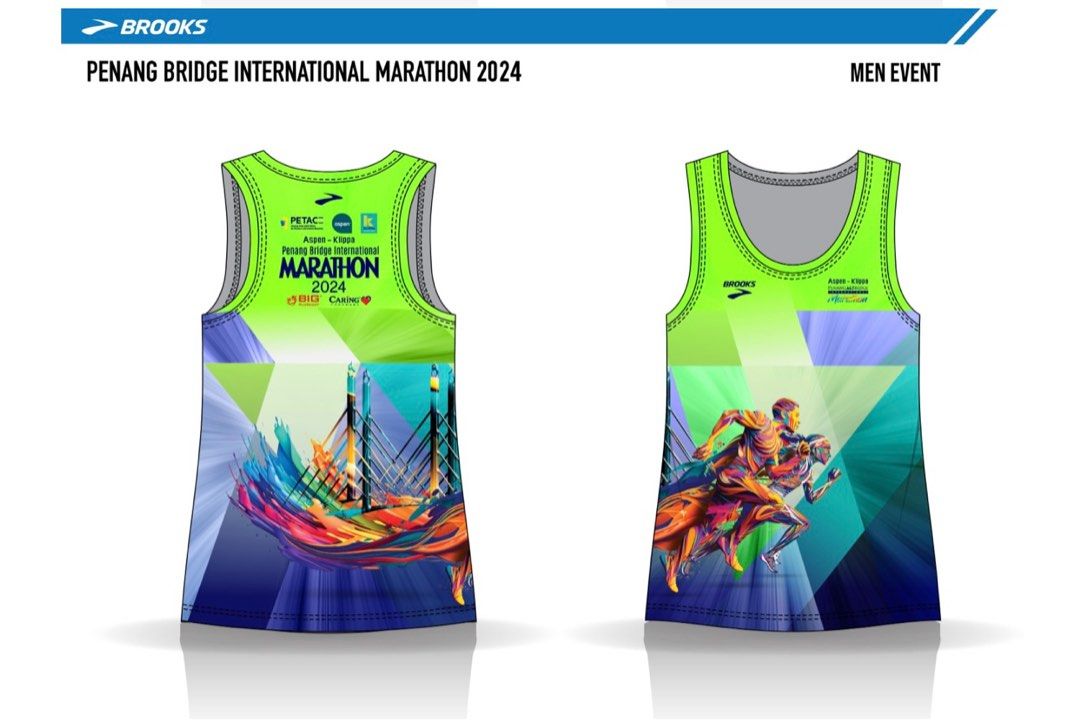 Penang Bridge International 2024 Marathon Event Singlet, Men's Fashion ...