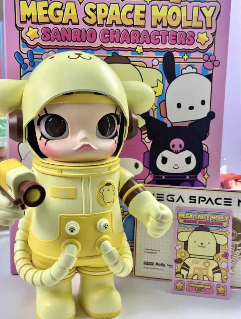 Pop Mart Space Molly x Sanrio 400% Pompompurin, Hobbies & Toys, Toys ...