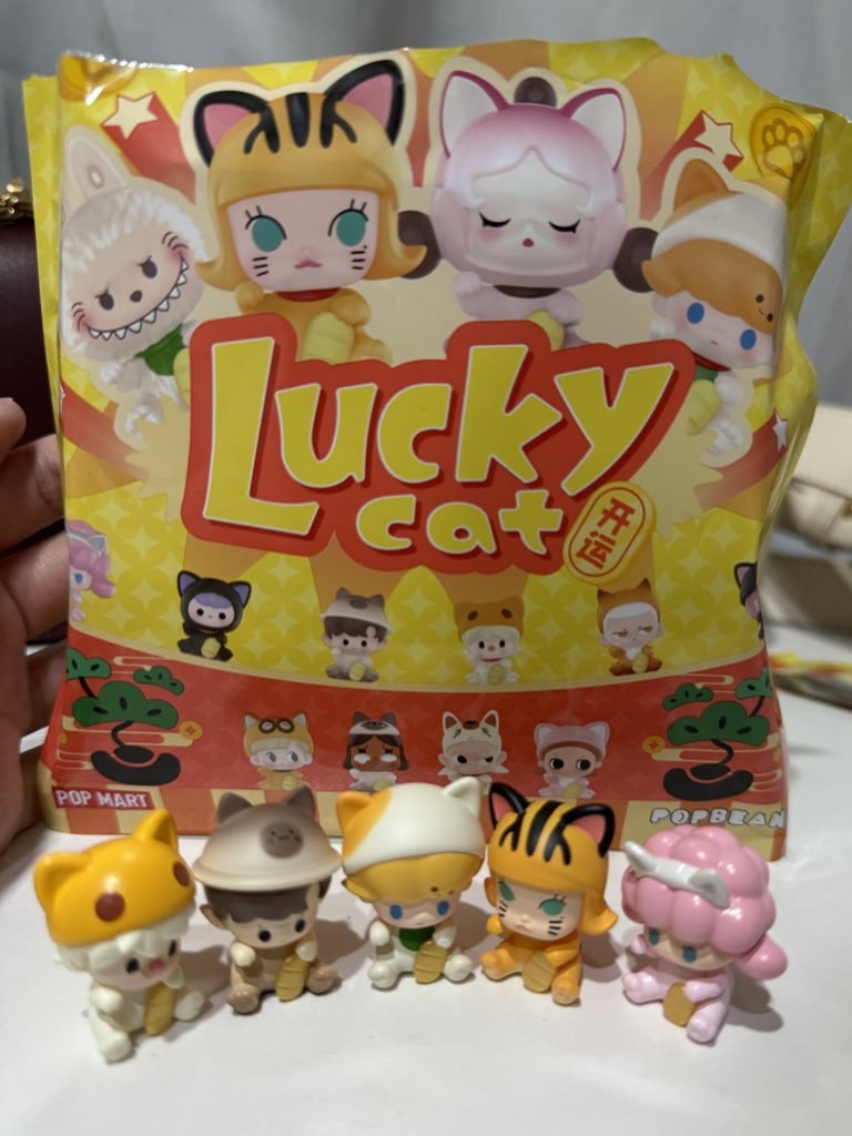 Popmart Lucky Cat Popbean, Hobbies & Toys, Toys & Games on Carousell