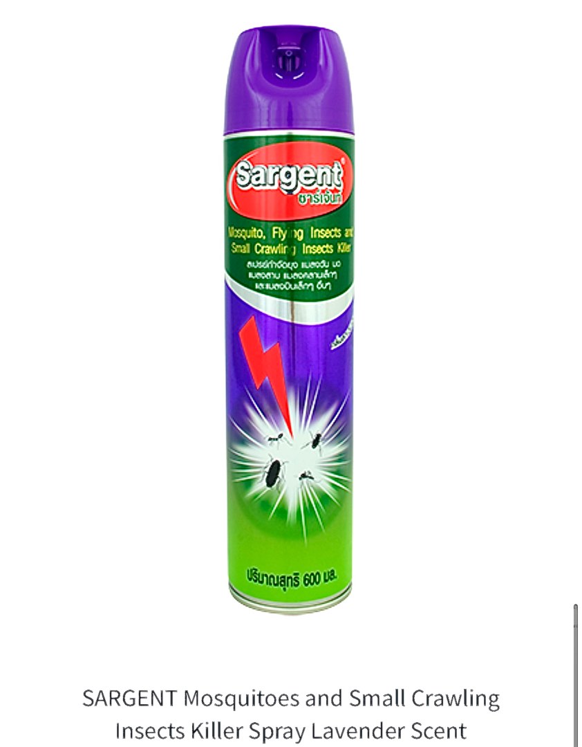 SARGENT MOSQUITOES AND COCKROACHES KILLER SPRAY, Furniture & Home ...