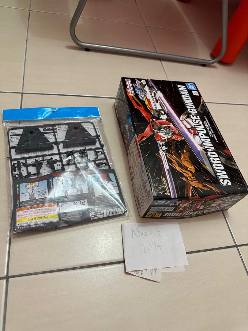 (SIAP POST) BANDAI SWORD IMPULSE GUNDAM HG BANDAI ACTION BASE IN GRAY ...