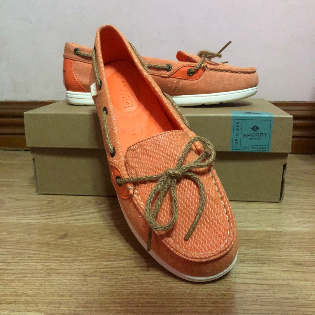 Sperry Topsider Shore Path Orange, Women's Fashion, Footwear, Sneakers ...