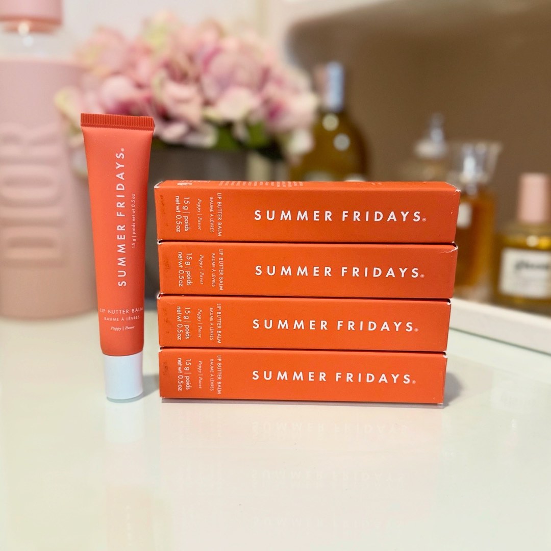 Summer Fridays Poppy Lip Butter Balm, Beauty & Personal Care, Face ...