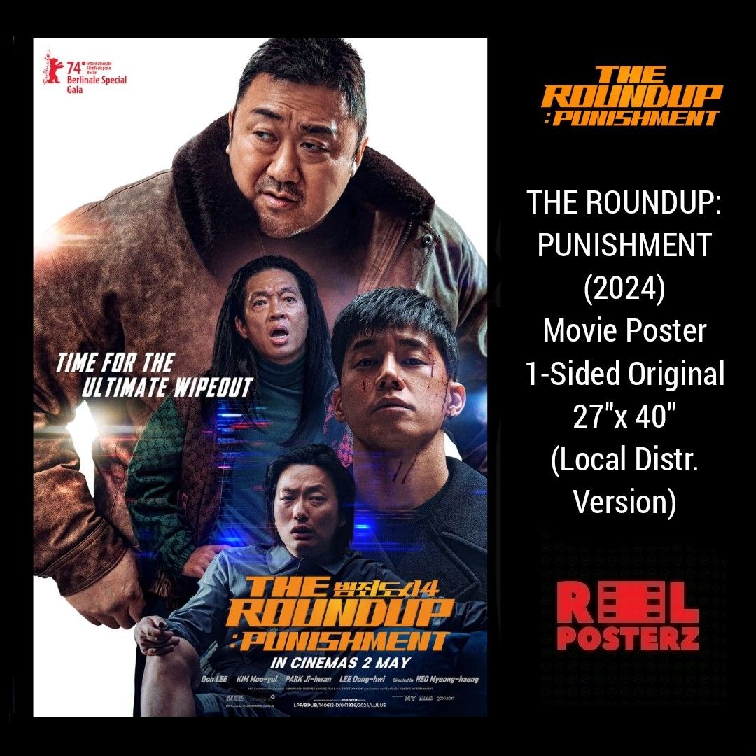 THE ROUNDUP: PUNISHMENT (2024) Movie Poster 1-Sided Original 27"x 40" (Local Distr. Version ...