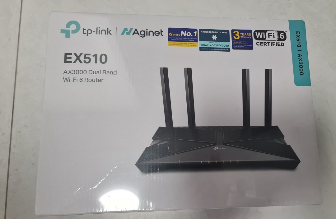 TP-Link EX510 AX3000 Dual-Band Gigabit Wi-Fi 6 Router, Computers & Tech ...