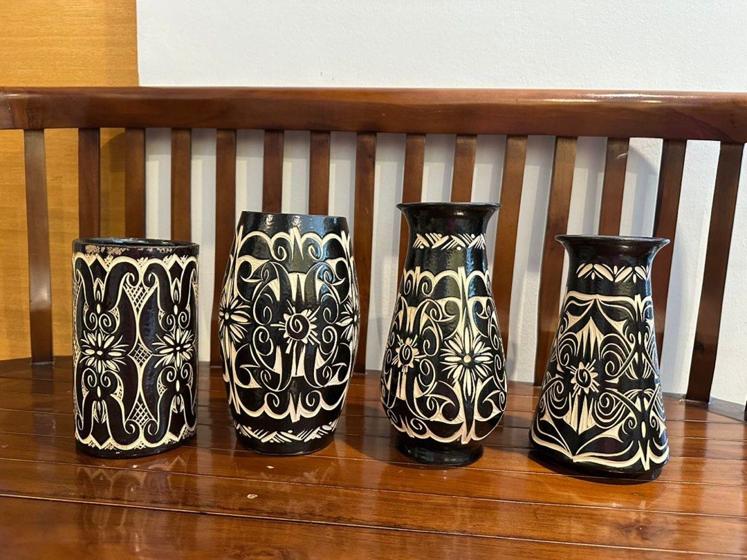 Vase from sarawak (1 set), Furniture & Home Living, Home Decor, Vases ...