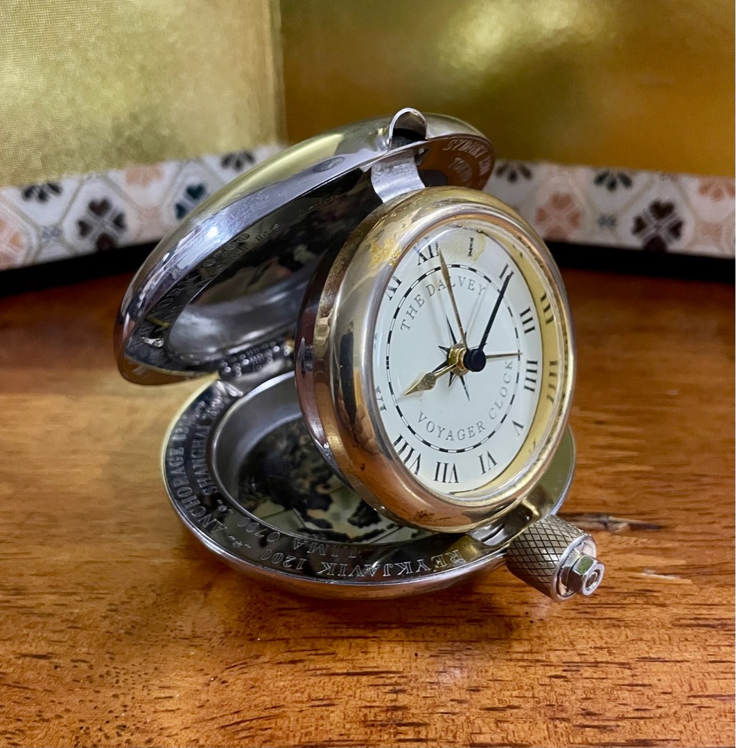 Vintage (RARE) Dalvey Quartz Voyager Travel Alarm Clock / Pocket Watch ...