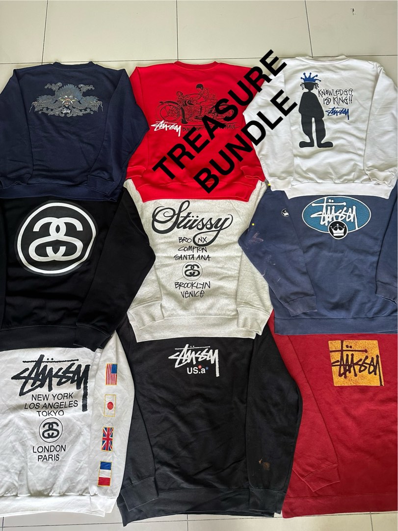 Vintage Stussy Rasta Eightball Stickman Streetwear, Men's Fashion, Tops ...
