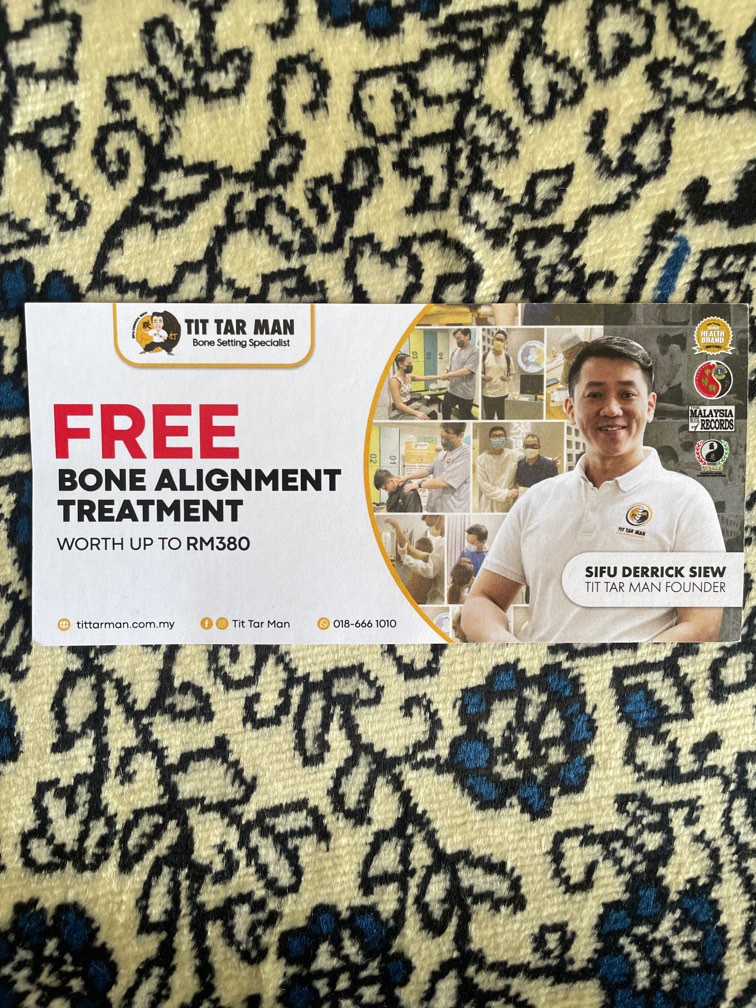 Voucher bone alignment treatment, Tickets & Vouchers, Vouchers on Carousell