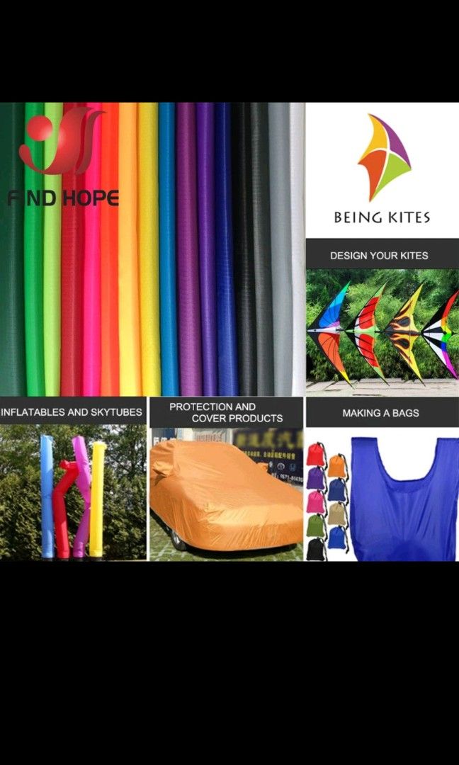 White Ripstop Nylon Fabric Waterproof Lightweight 70D Pu Coated ...