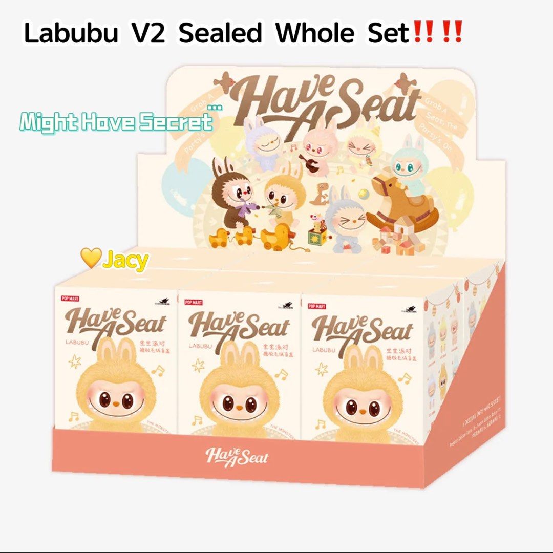 Whole Set Sealed Labubu Have A Seat V2 Dada Baba Ququ Hehe Sisi Zizi ...
