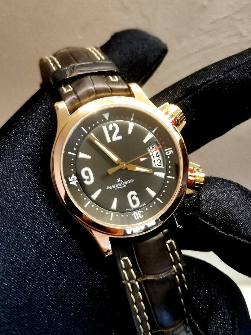 Year 2005 Jaeger LeCoultre Master Compressor Black Dial 18ct Rose Gold ...
