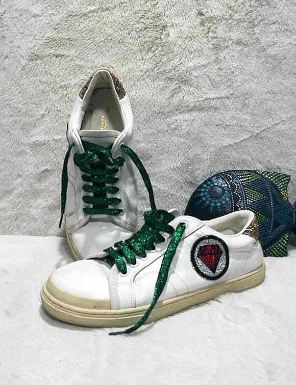 YSL Saint Laurent Diamond Patch Sneakers, Luxury, Sneakers & Footwear ...