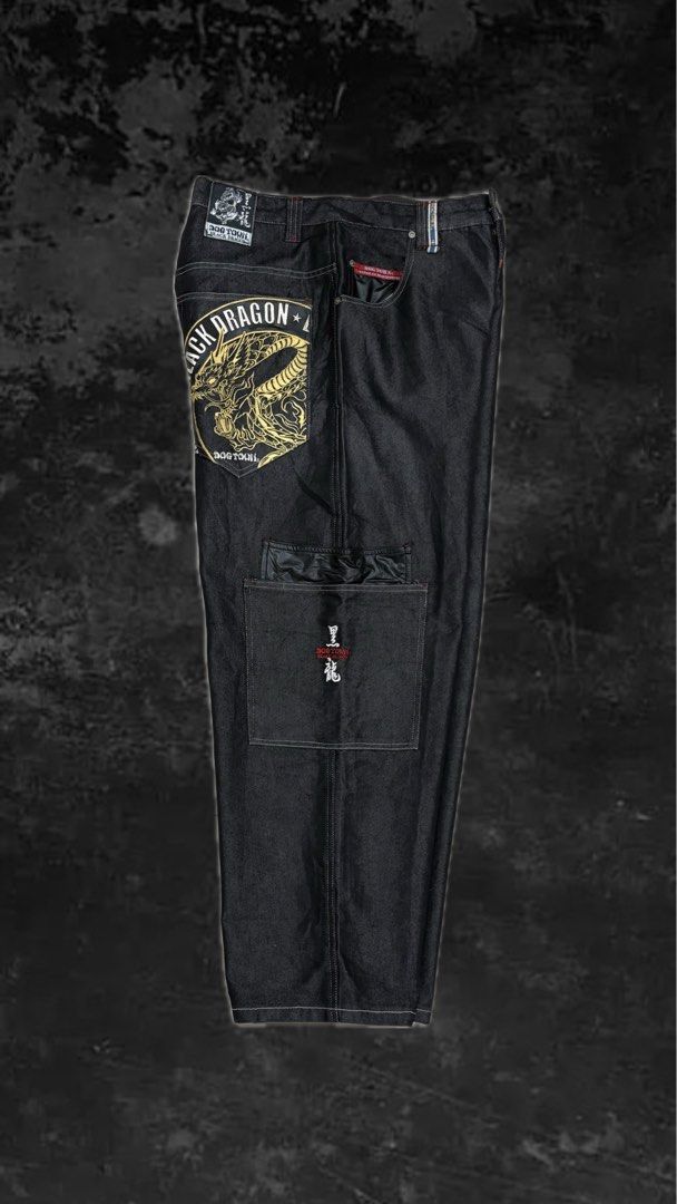 [34] Dogtown Black Dragon Baggy Jeans like jnco sohk fubu southpole emo ...