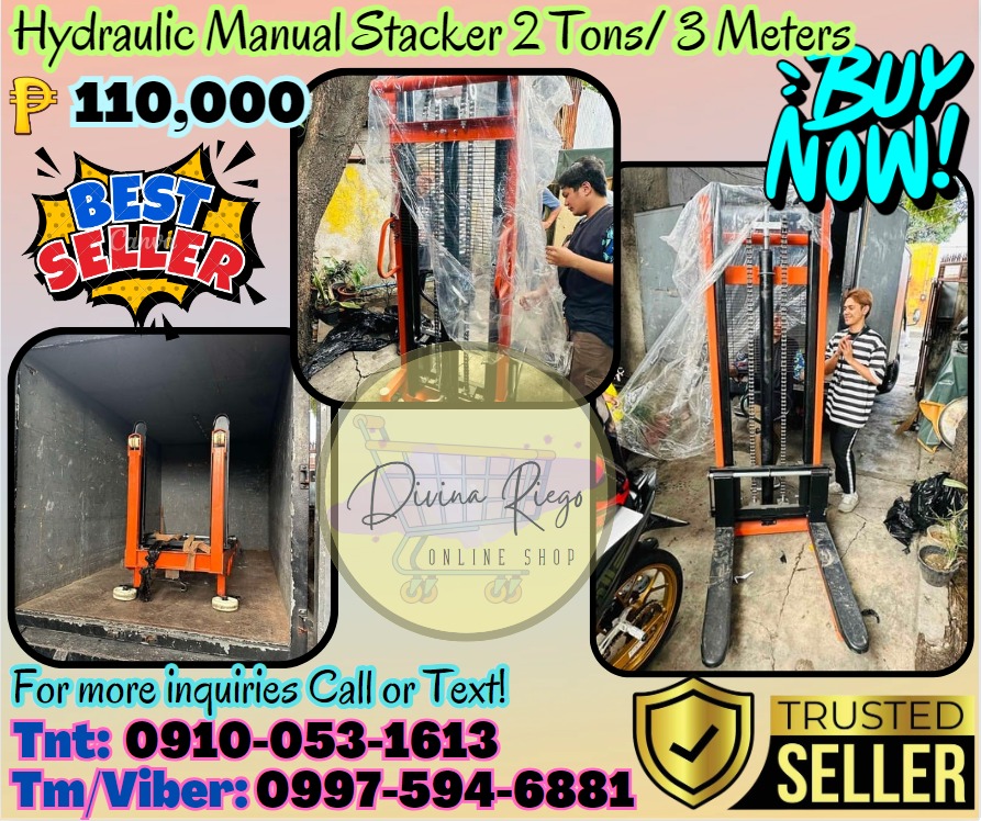 3 Meters Height Manual Pallet Stacker 2 Tons For Sale, Commercial ...