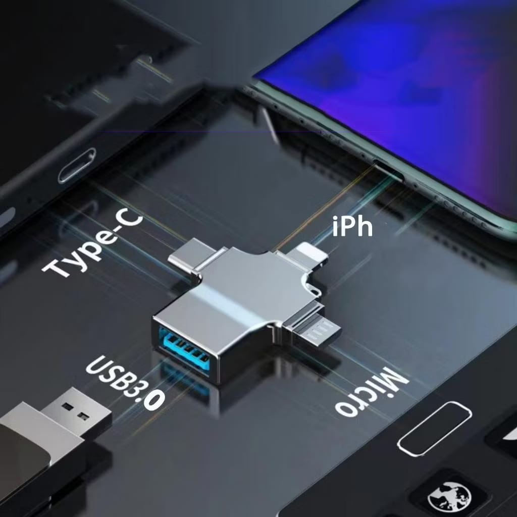 (same day delivery) 4 In 1 Card Reader USB 3.0 To Type C Adapter USB To ...