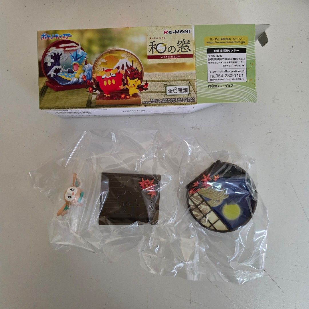 全新 日版 已開盒確認 Re-ment Pokemon Wanomado 和の窓 和風窗口場景 火紅不倒翁 比卡超 水伊貝 卡蒂狗 暴鯉龍 ...